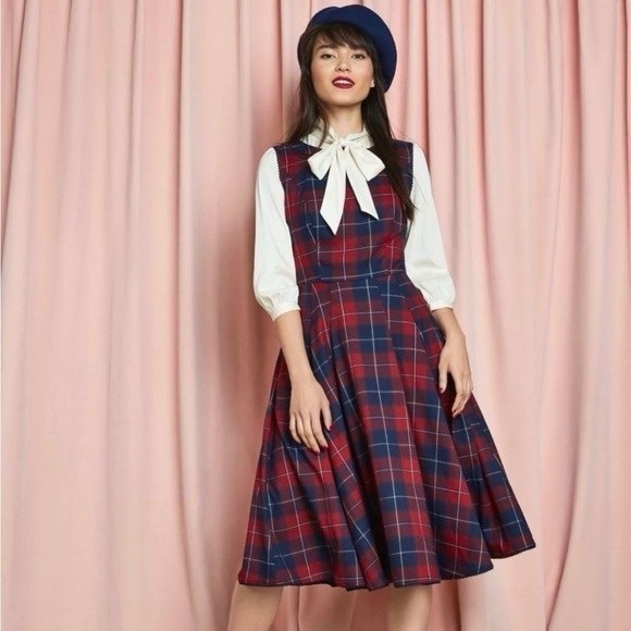 Modcloth | Dresses | Modcloth X Collectif Astrid Ginsberg Plaid Dress ...